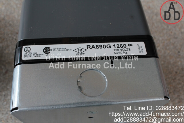 Honeywell RA890G 1260 - บริษัท เอดีดี เฟอร์เนส จำกัด Add Furnace Co.,Ltd.
