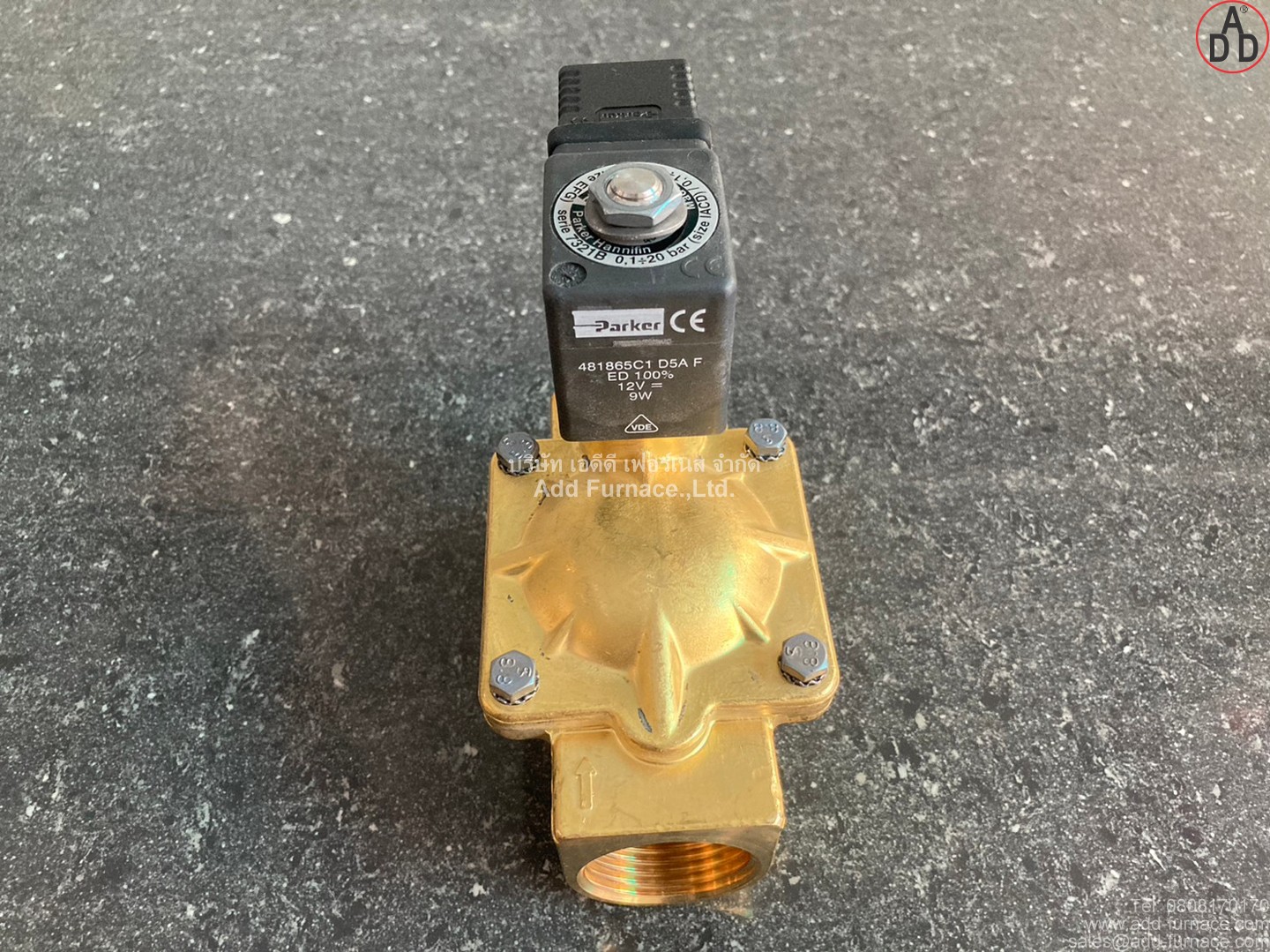 Parker Solenoid Valve 1" (DC12V) - บริษัท เอดีดี เฟอร์เนส จำกัด