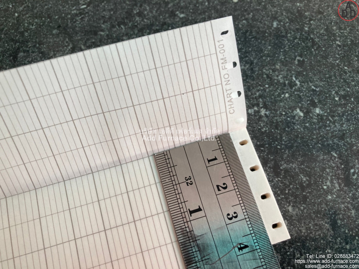 Chart NO EM-001, Chino Recorder Paper - บริษัท เอดีดี เฟอร์เนส จำกัด